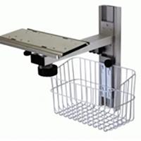 China Aurora WM aluminum alloy adjustable arm touch screen monitor wall mount with basket for sale