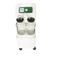 China Heavy duty high pump rate 50L aspirator surgical suction machine with two bottles for sale