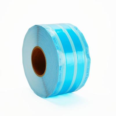 China Transparent PET/PP film with medical Sterilization Gusseted Rolls Autoclave Sterilizer Bags Pouch for Dental Instruments for sale