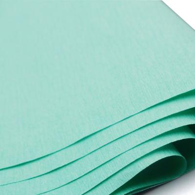 China 1200*1200 Autoclave Sterilization Medical Crepe Wrapping Paper Wrinkle Paper Green Blue White for sale