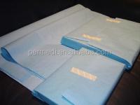 China 1200*1200 Autoclave Sterilization Medical Crepe Wrapping Paper Wrinkle Paper Green Blue White for sale