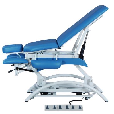 China Blue fashion folding hospital clinical electric facial spa beauty adjustable massage bed for sale