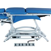 China Blue fashion folding hospital clinical electric facial spa beauty adjustable massage bed for sale