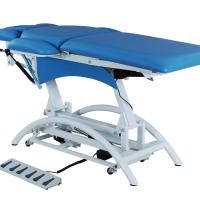 China Blue fashion folding hospital clinical electric facial spa beauty adjustable massage bed for sale