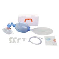 China Medical pvc different sizes S/ M/ L baby infant adult use ambu bag manual cardiopulmonary resuscitator for sale