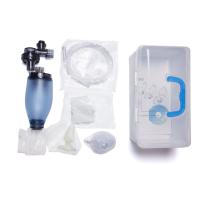 China Medical pvc different sizes S/ M/ L baby infant adult use ambu bag manual cardiopulmonary resuscitator for sale