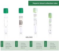 China Green Top 3ml 5ml 6ml Sodium Heparin Vacuum Blood Collection Tube For Hematocrit Test for sale
