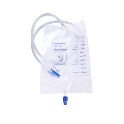 China high quality hot selling Medical grade 2000ml urine bag drainage collection bag price for sale