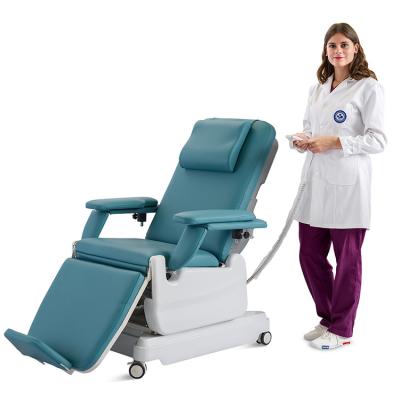 China Electric Adjustable Hospital Medical Patient Donation Drawing Manufacturer Cheap Blood Collection Donor Dialysis Chair for sale