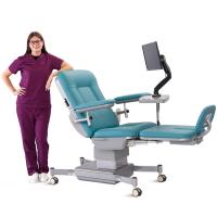 China Blood Donation Chair Manufacturer Electric Three Function Dialysis Chair Hospital Patient Medical Recliner Chemotherapy for sale