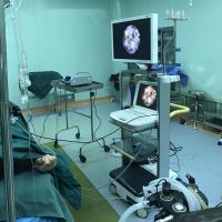 China Adjustable Obstetrics And Gynecology Equipment Endoscopy Trolley Medical Endoscope for sale