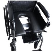 China W365 New Good Design Commode Manual Wheelchair Rehabilitation Therapy Supplies Plastic 8