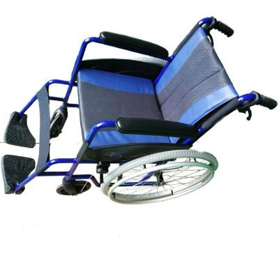 China W2020 lightweight aluminum manual wheelchair with hand  and push to lock brake for sale