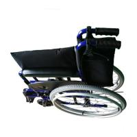 China W2020 lightweight aluminum manual wheelchair with hand  and push to lock brake for sale