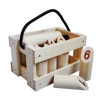 China Wooden Set Early Childhood Development Toys Garden Bowling Incline Blocks for sale