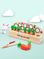 China Baby Carrot Harvest Wooden Montessori Toys Matching Game for sale