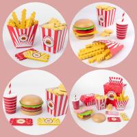 China Wooden Burger Fries Baby Developmental Toys Children'S Toy Kitchen Food Set for sale