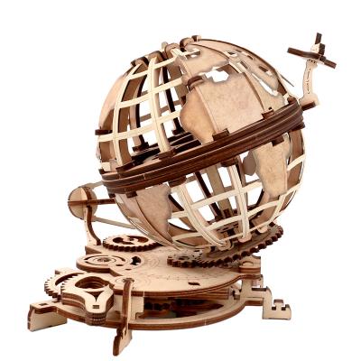 China Kids Wooden 3D Power Globe Puzzle Baby Developmental Toys Educational Game for sale
