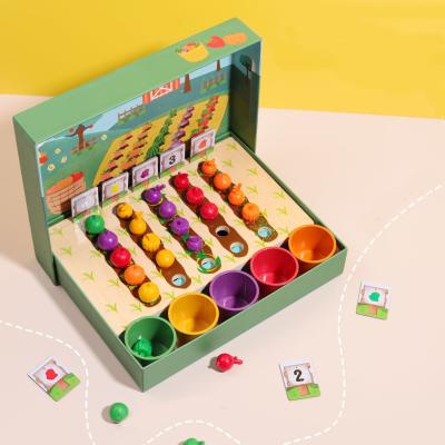 China Farm Fruit Vegetable Plantation Early Educational Toy Color Classification Cup for sale