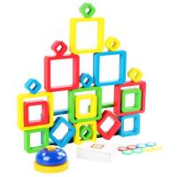 China Wooden Intelligence Color Square Box Kindergarten Learning Toys Assembly Blocks for sale