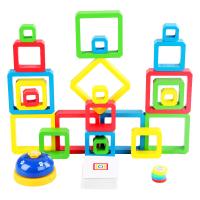 China Wooden Intelligence Color Square Box Kindergarten Learning Toys Assembly Blocks for sale