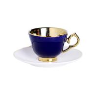 China Porcelain Fashion Coffee Cupss 120ml With Electroplating Gold Plated for sale