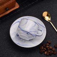 China 80ml Set Of 6 Nordic Marble Coffee Mugs Ceramic Tea Cups for sale