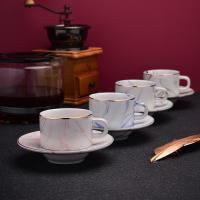 China 80ml Set Of 6 Nordic Marble Coffee Mugs Ceramic Tea Cups for sale