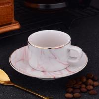 China 80ml Set Of 6 Nordic Marble Coffee Mugs Ceramic Tea Cups for sale