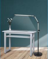 China Swing Arm Dimmable Aluminum LED Touch Switch Manicure Table Lamp With Floor for sale