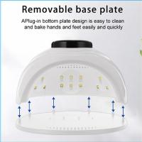 China Manicure 42 LED Hand Hold Removable Base Plate UV LED Nail Lamp With Stand for sale