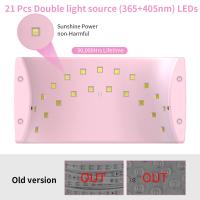 China 2 In 1 UV LED Nail Dryer 42W Gel Polish Curling Lamp With Multi Timer Display for sale