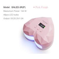 China Smart Heart Shape Dual Light Source 96w Professional Gel Nail Dryer UV LED for sale