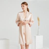 China Silk Pajama Set Sleep Wear Luxury Woman 100% Silk Pajamas Two Pieces for sale