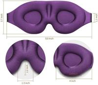 China Elastic Headband Lightweight Silk Fabric 3D Memory Foam Sleeping Silk Eye Mask for sale