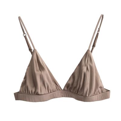 China Women Underwear Sexy Mulberry Silk Bra Plain Lightweight Silk Fabric for sale