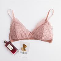 China Girls Beautiful Underwear Sexy 19mm Mulberry Silk Bra With Lace Western Strap for sale