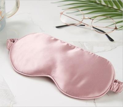 China Slip Silk 19/22 Mm Sleep Silk Eye Mask Custom Logo Label for sale