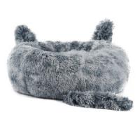China Cute Soft Plush Donut Pet Bed Cushion With Ear Tail for sale
