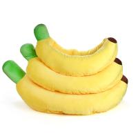 China Plush Soft Cute Dog Bed Banana Shape Pet Cushion Mat Pet Sofas for sale