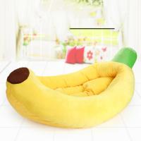 China Plush Soft Cute Dog Bed Banana Shape Pet Cushion Mat Pet Sofas for sale