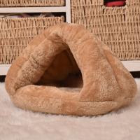 China Plush Warm Slippers Shape Cat Snuggle Cave Pet Bed Cushion 40x40cm for sale