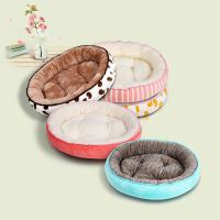 China Short Warm Soft Plush Cat Small Pet Bed Cushion Dog Round Bed for sale