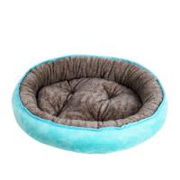 China Short Warm Soft Plush Cat Small Pet Bed Cushion Dog Round Bed for sale
