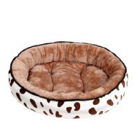 China Short Warm Soft Plush Cat Small Pet Bed Cushion Dog Round Bed for sale