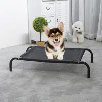 China Summer Durable Metal Frame Raised Wrought Iron Pet Bed Cushion Elevated for sale
