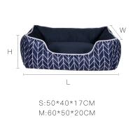 China Linen Polyester Luxury Cat Dog Pet Bed Pet Bed Cushion Blue for sale