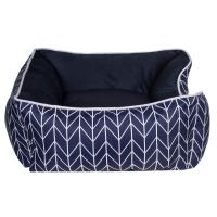 China Linen Polyester Luxury Cat Dog Pet Bed Pet Bed Cushion Blue for sale