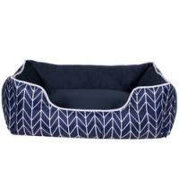 China Linen Polyester Luxury Cat Dog Pet Bed Pet Bed Cushion Blue for sale