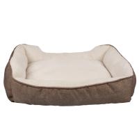 China Linen Plush Pet Bed Cushion Luxury Modern Pet Dog Bed Bite Resistance for sale